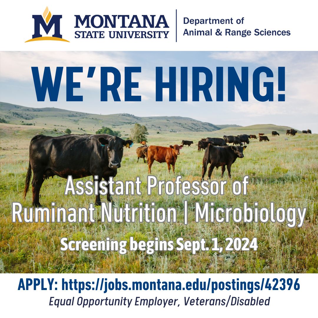 Available Faculty Positions - Montana State University - Animal and ...